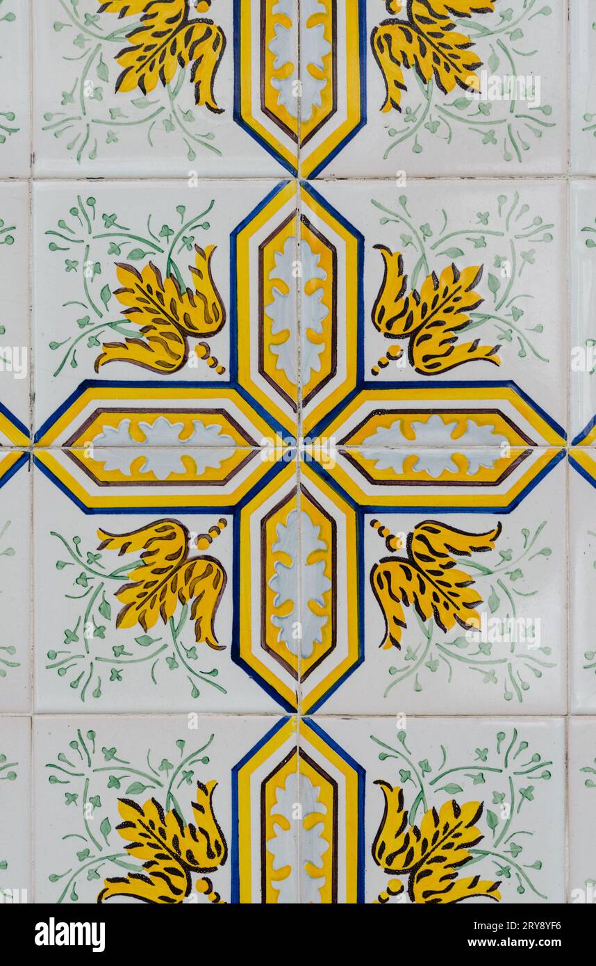 Vintage spanish tiles Stock Photo - Alamy