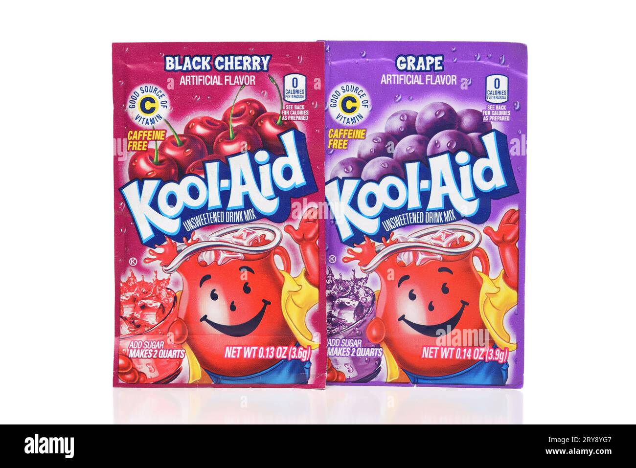 IRVINE, CALIFORNIA - 26 SEPT 2023: Two packets of Kool-Aid drink mix ...