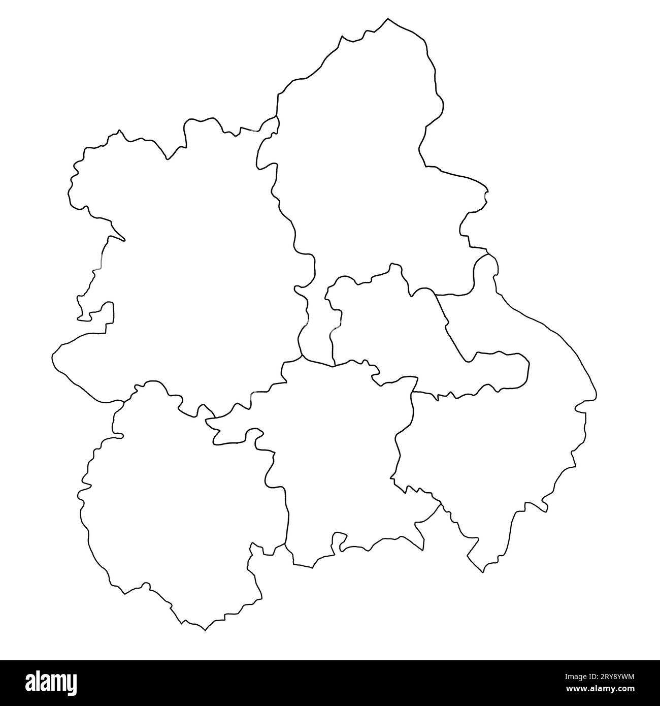 Midlands england map hi-res stock photography and images - Alamy