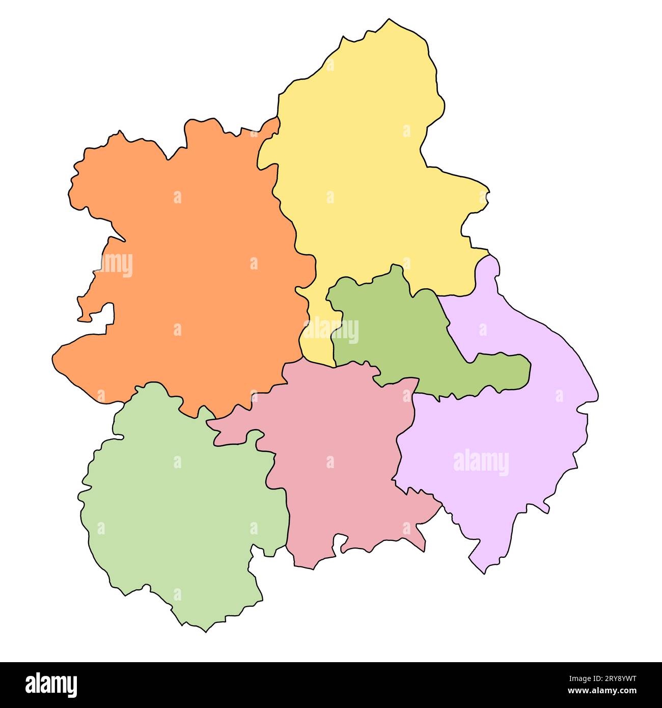 Ceremonial counties map hi-res stock photography and images - Alamy