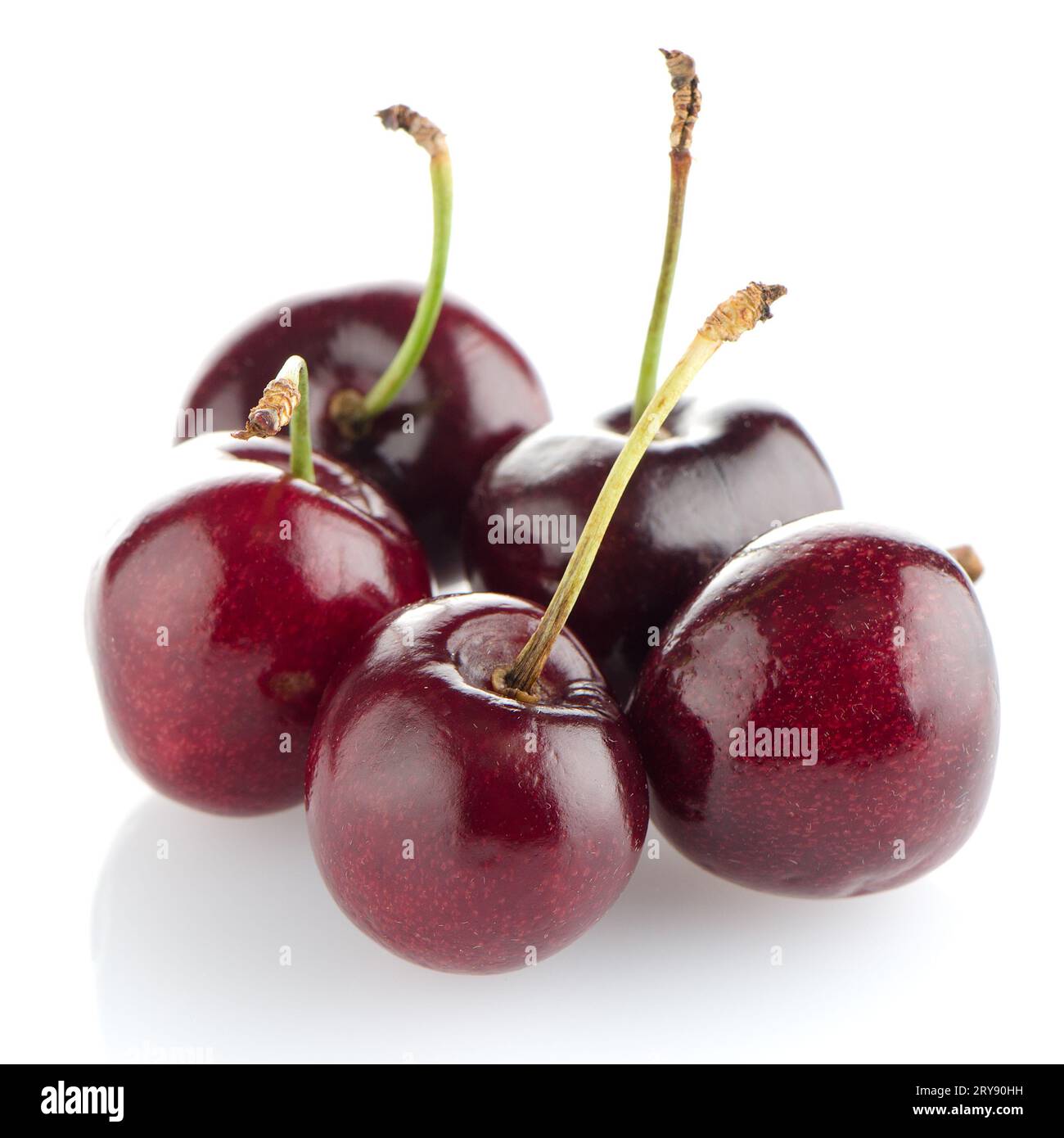 Dark food background cherries Cut Out Stock Images & Pictures - Alamy