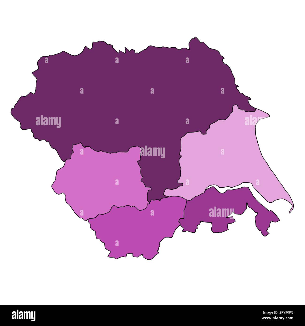 Ceremonial counties map hi-res stock photography and images - Alamy