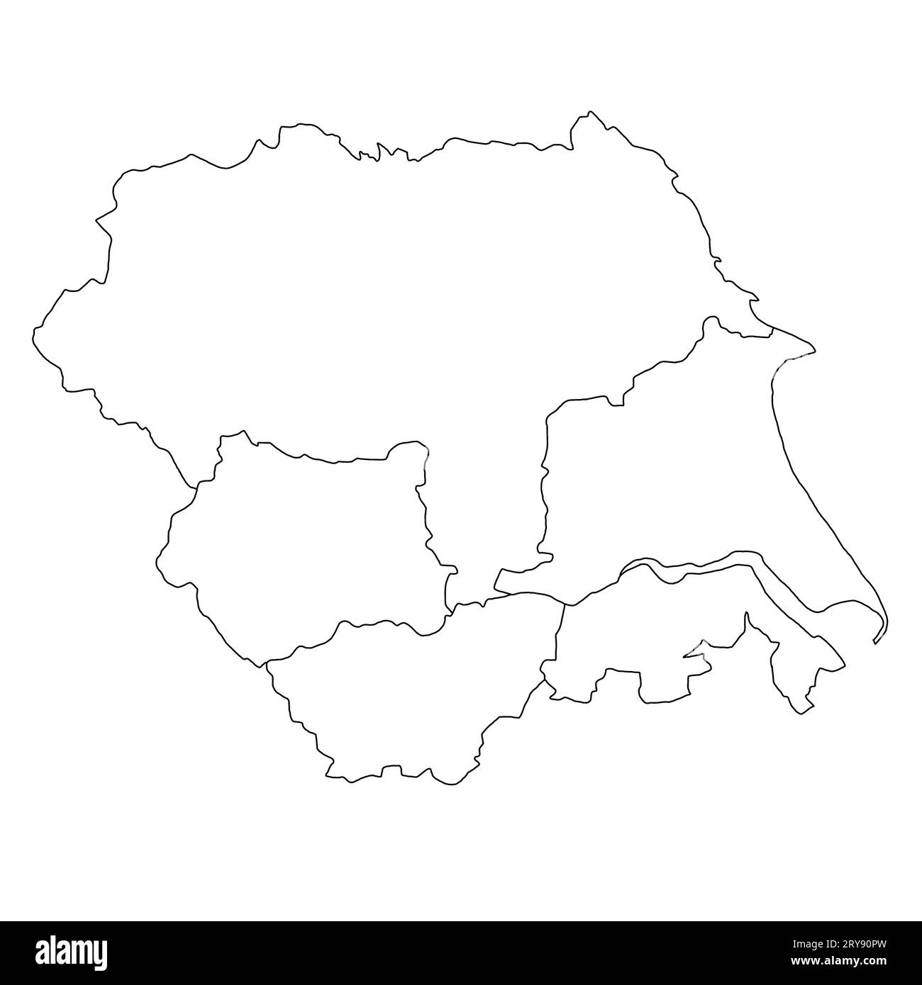 Map yorkshire Black and White Stock Photos & Images - Alamy