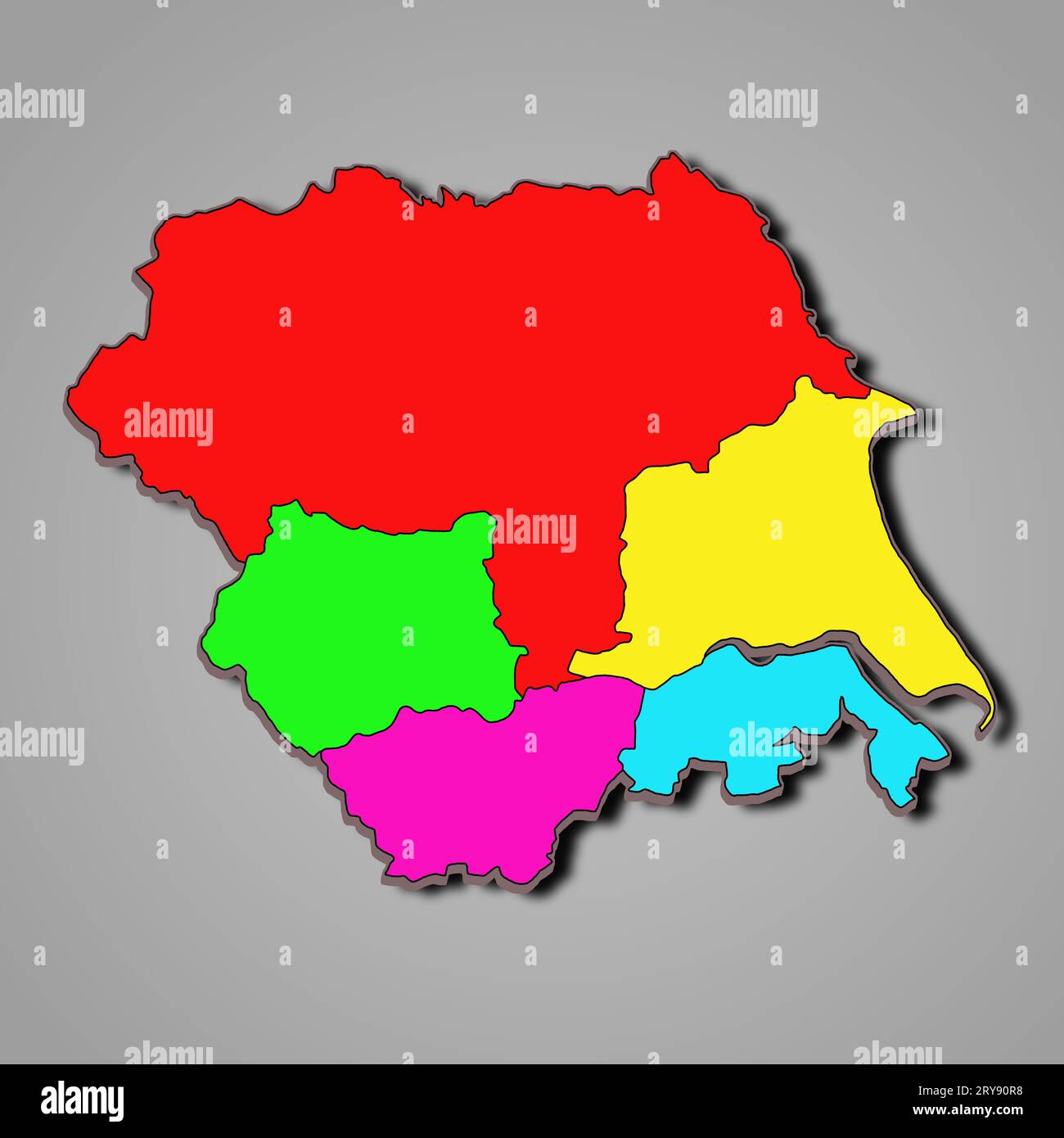 Ceremonial counties map hi-res stock photography and images - Alamy