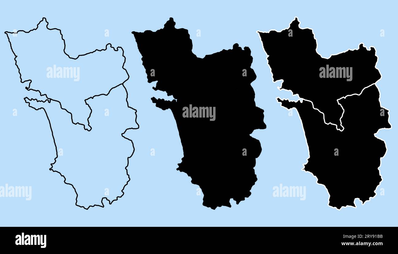 Goa outline map hi-res stock photography and images - Alamy