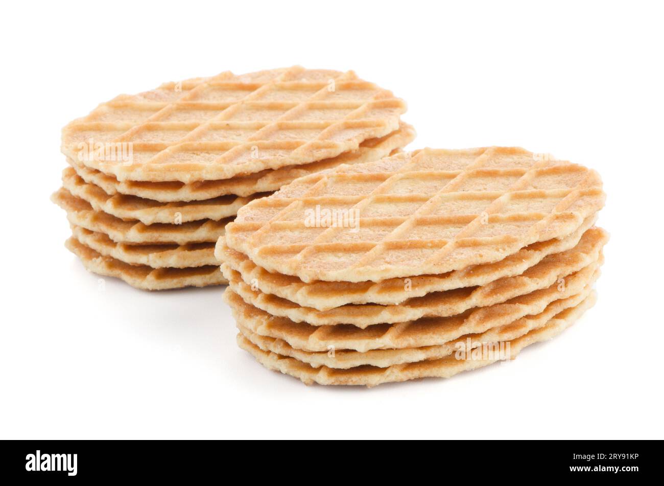 Pile of sweet waffles Stock Photo - Alamy