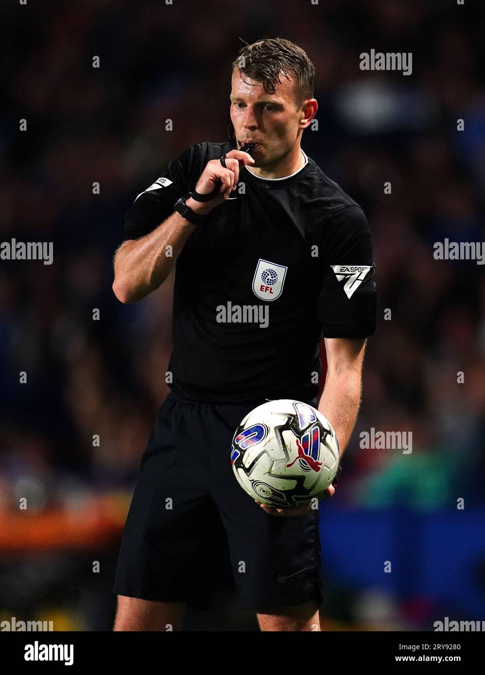 Referee Sam Barrott during the Sky Bet Championship match at ...