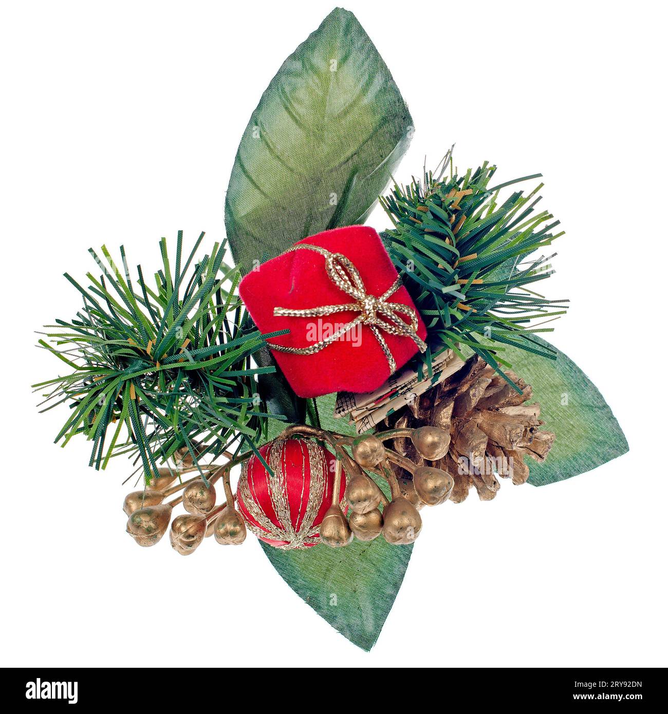 Christmas decorations branch flower Cut Out Stock Images & Pictures - Alamy