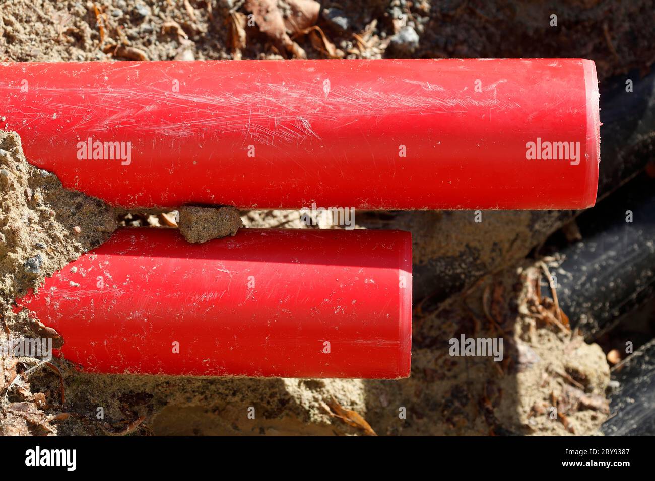 Road works sewer pipes hi-res stock photography and images - Alamy