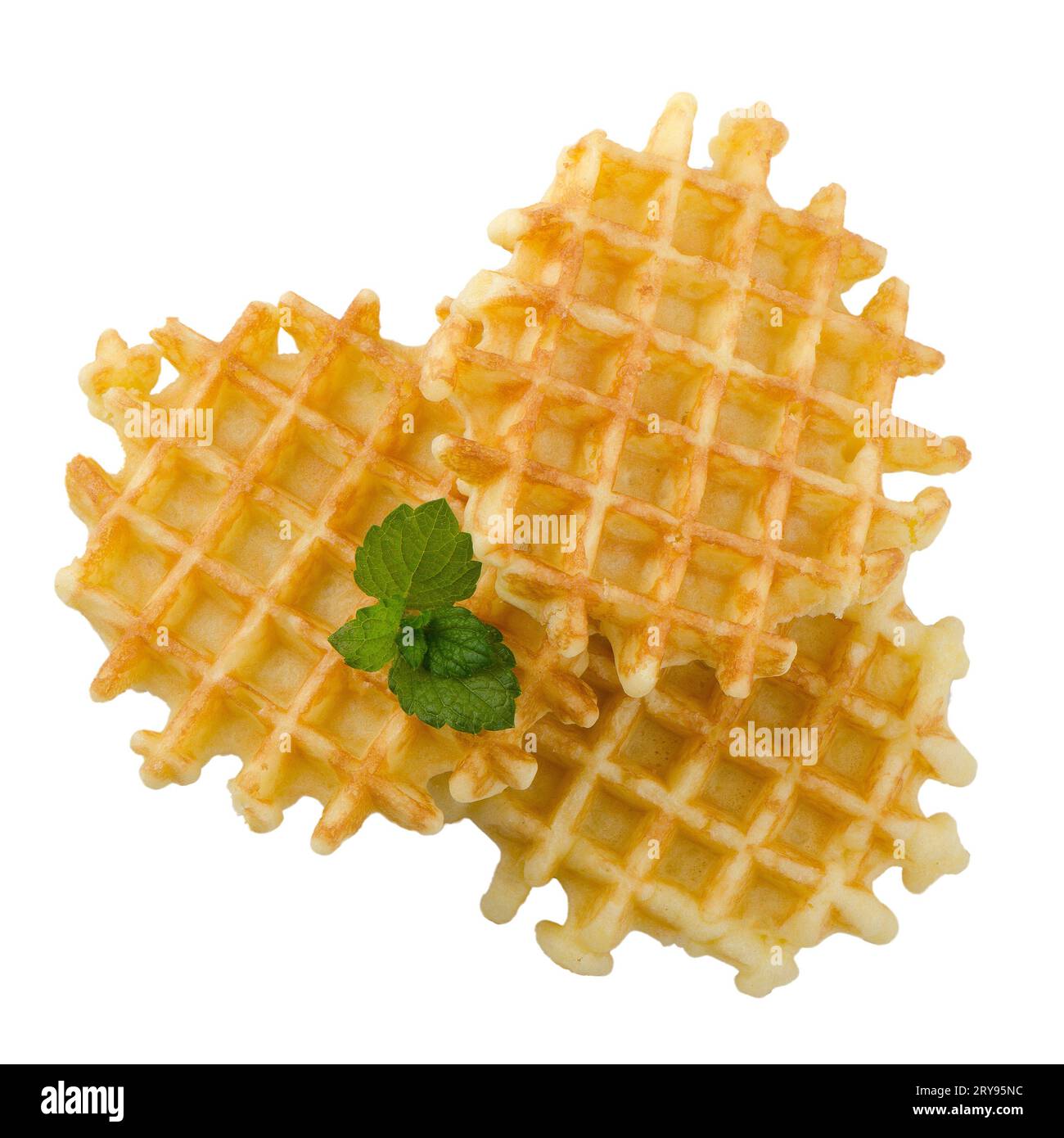 Pile of sweet waffles Stock Photo - Alamy