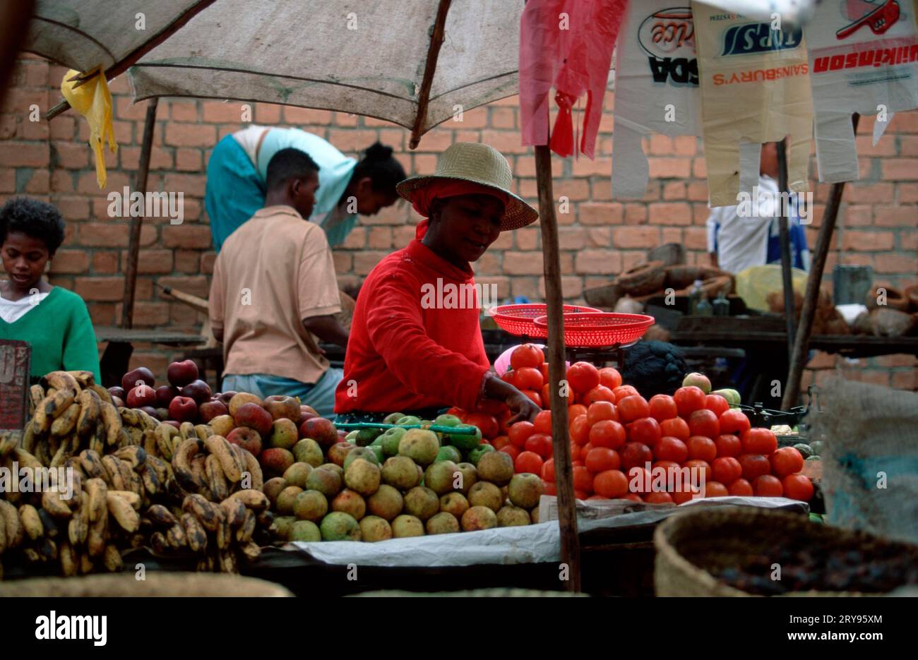 Market stall with fruits, Antanariva, Madagascar Stock Photo - Alamy