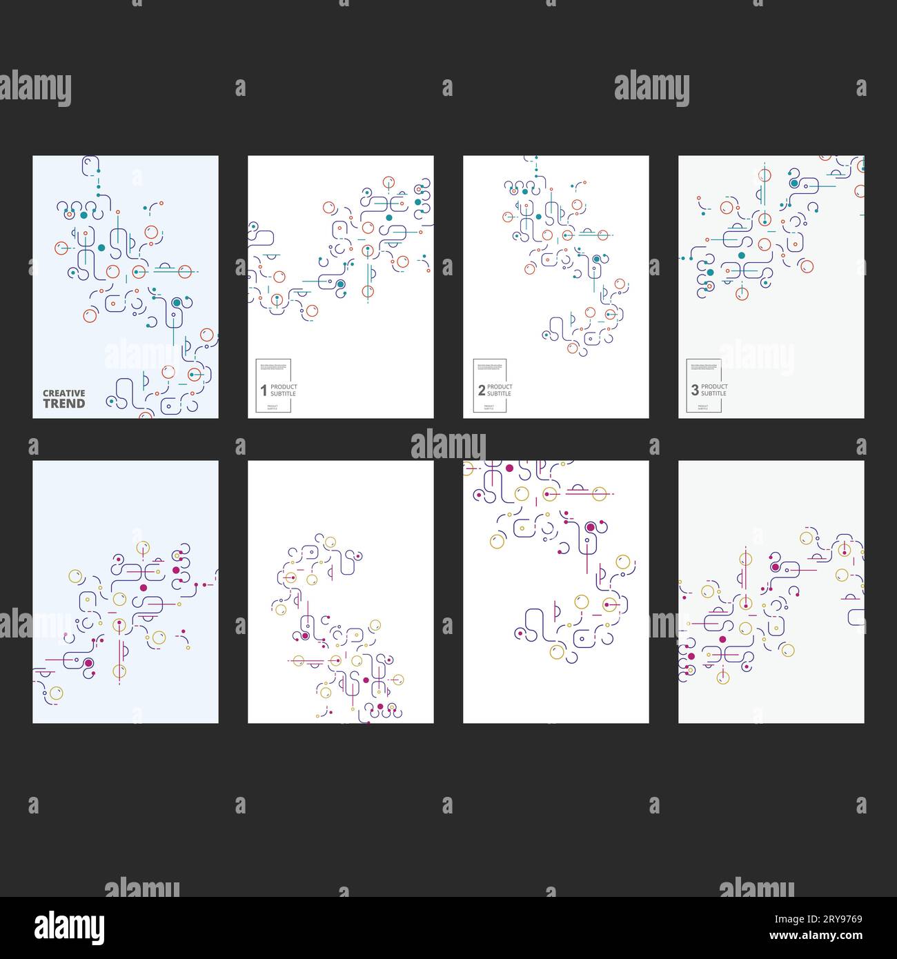 Cover brochure with geometric connect shapes. Vector presentation ...