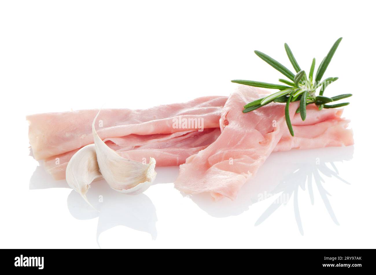Fresh shaved ham Stock Photo - Alamy