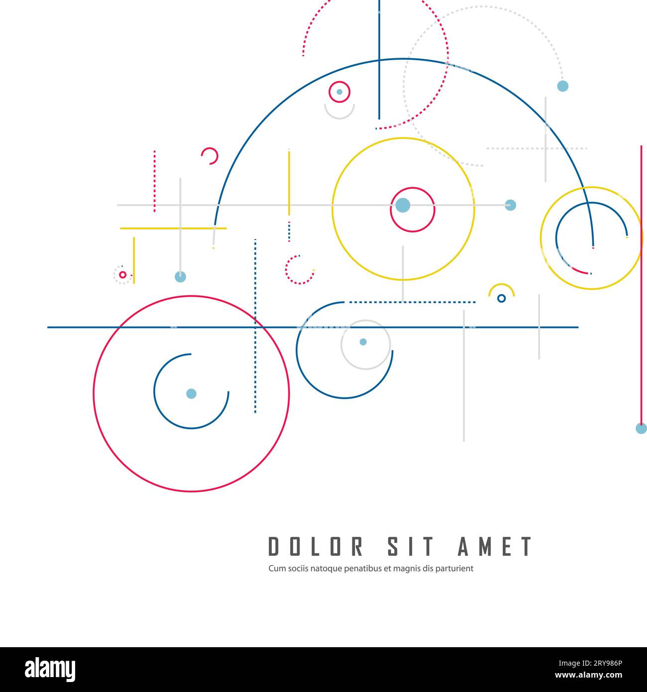 Abstract illustration. Circular elements in creative pattern with ...