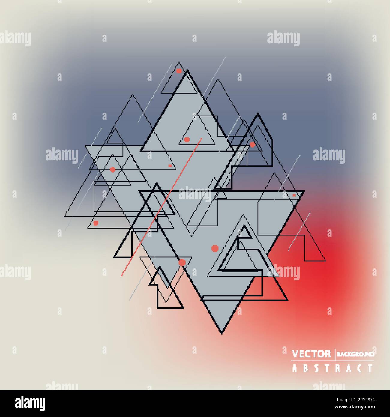 Abstract geometry lines pattern. Vector technology element line. Minimalist design shapes ...