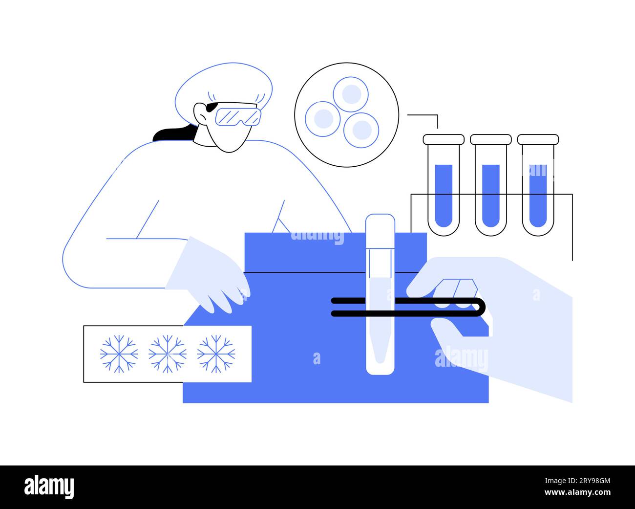Vitrification for eggs and sperm abstract concept vector illustration ...
