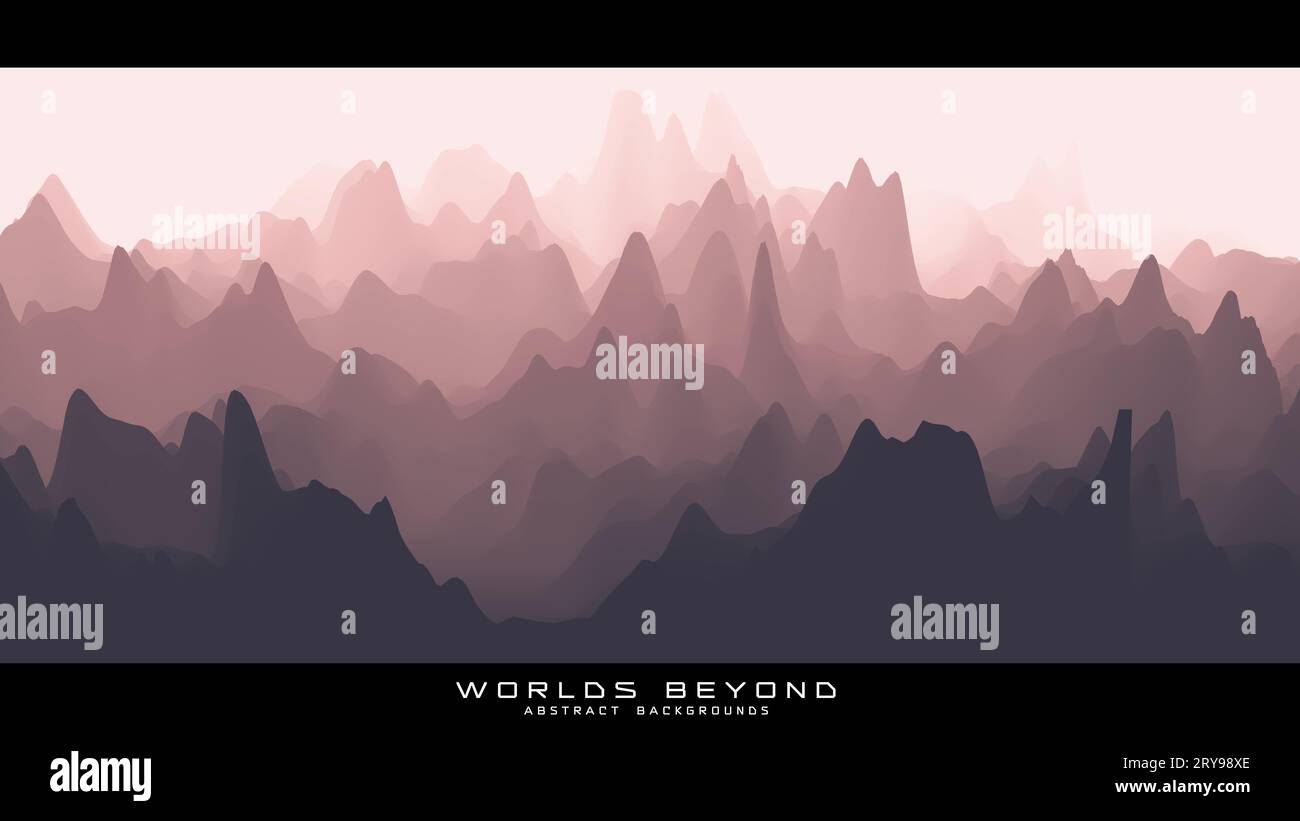 View over eroded mountain Stock Vector Images - Alamy