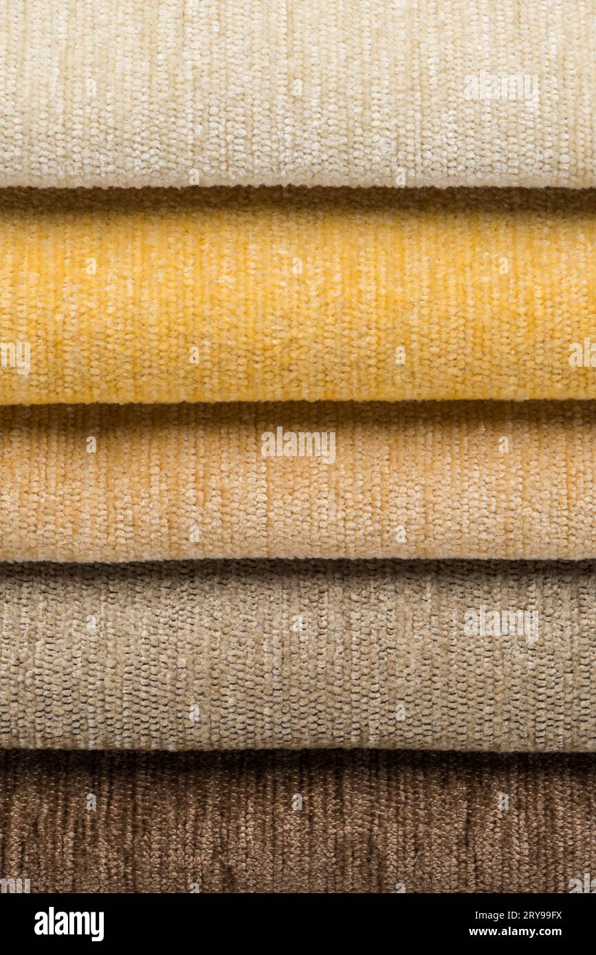 Multi color fabric texture samples Stock Photo - Alamy