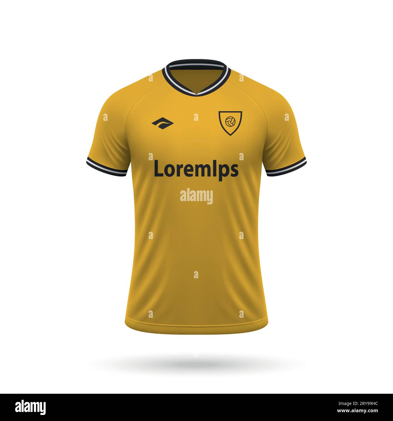 3d realistic soccer jersey in Wolverhampton style, shirt template for ...