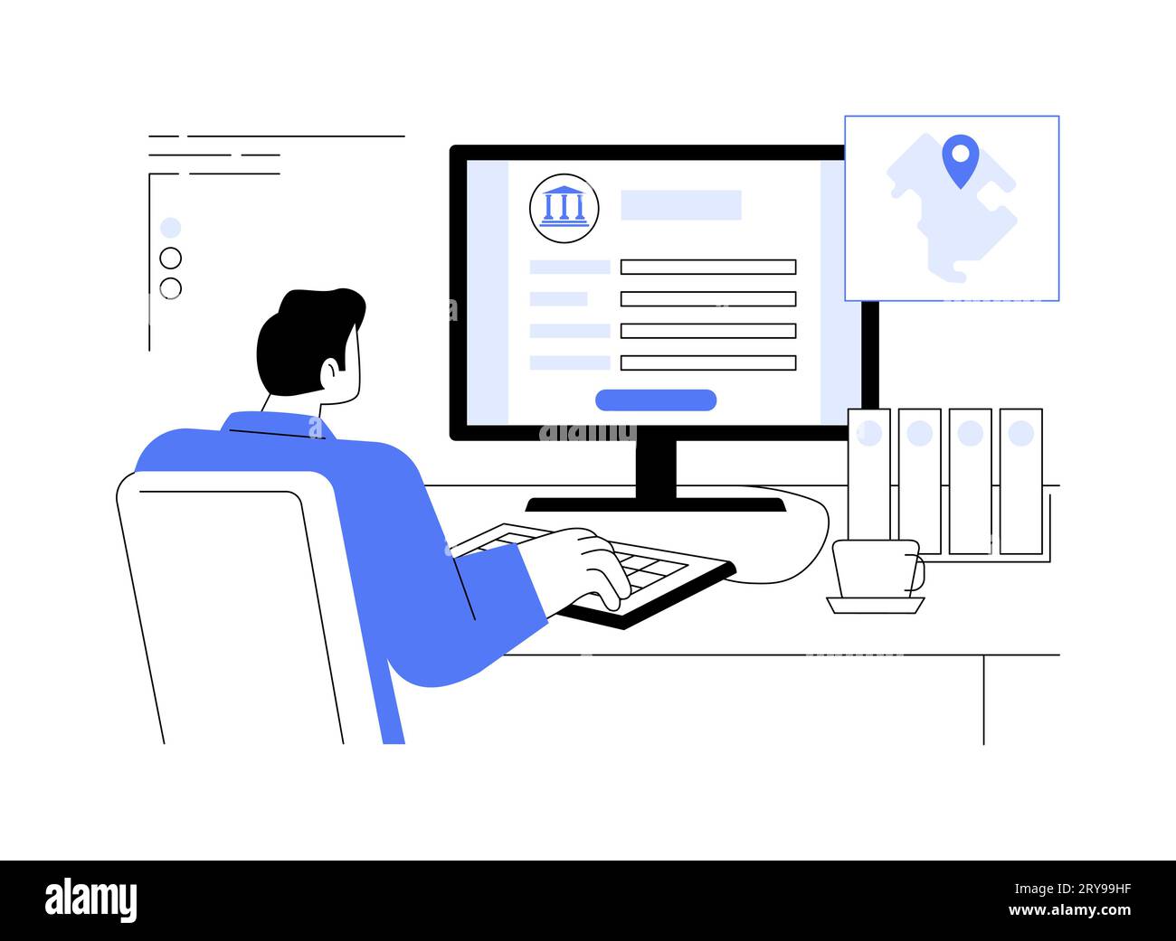 Register business address abstract concept vector illustration Stock ...