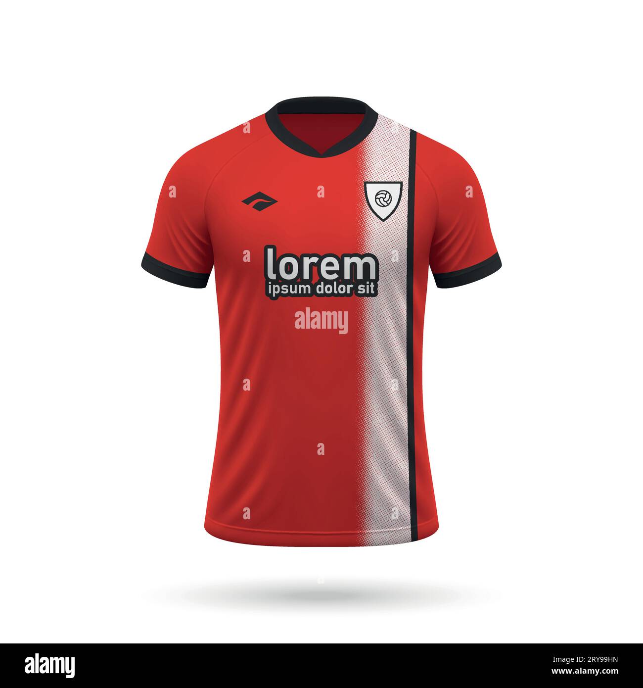 3d realistic soccer jersey in Luton Town style, shirt template for ...
