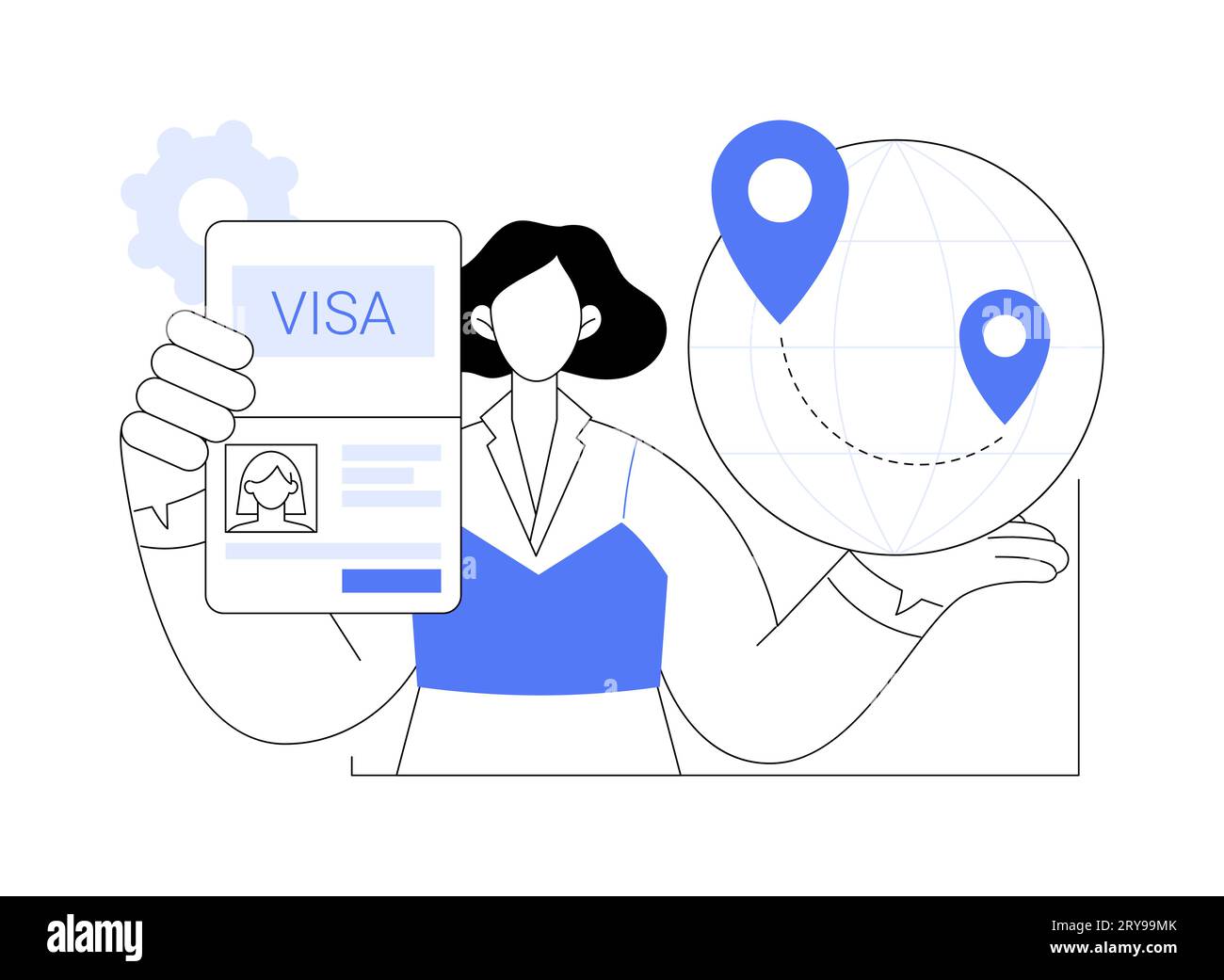 Get a new visa abstract concept vector illustration Stock Vector Image ...