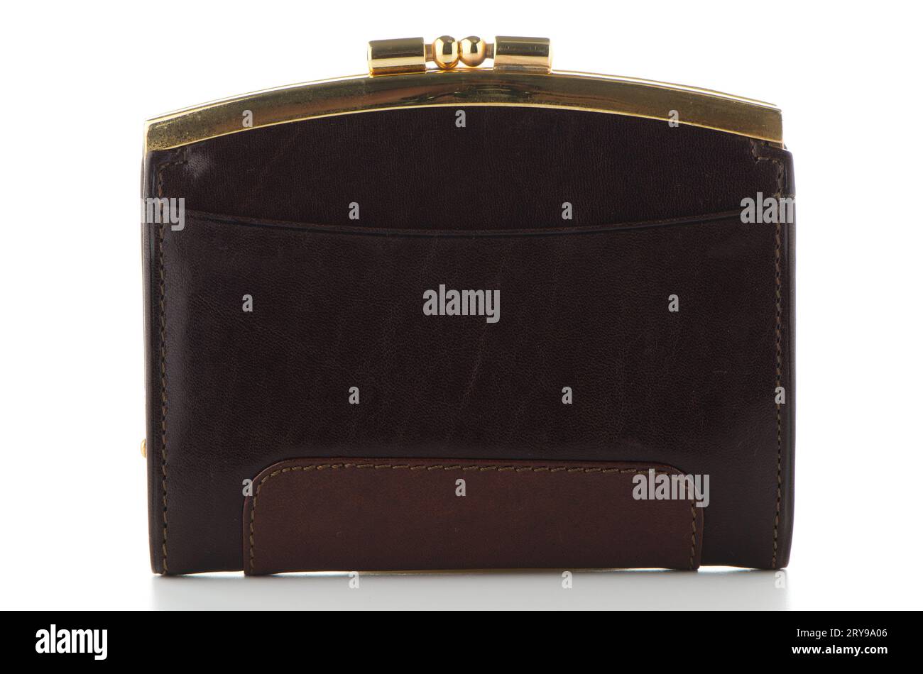 Brown leather Purse Stock Photo - Alamy