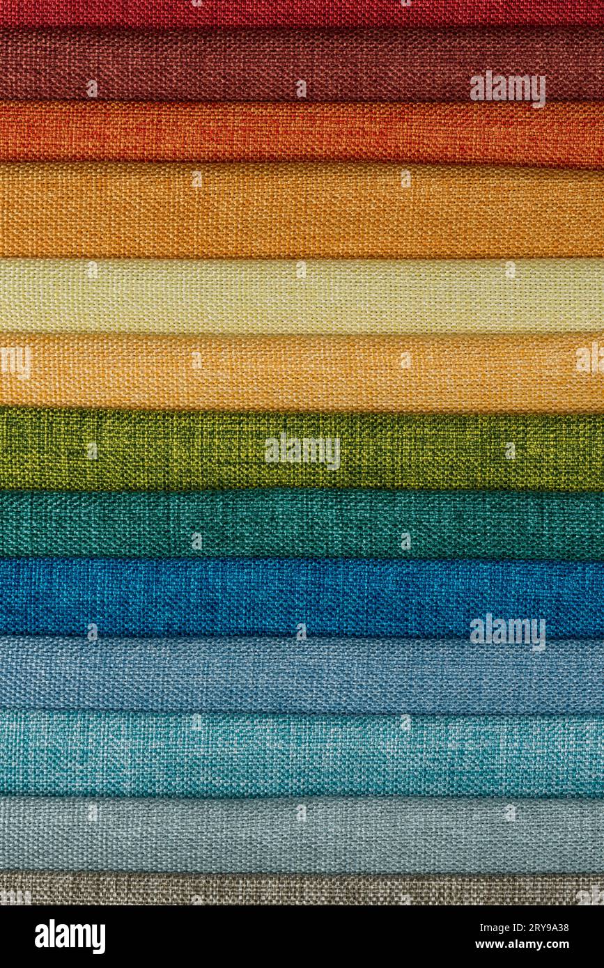 Multi color fabric texture samples Stock Photo - Alamy