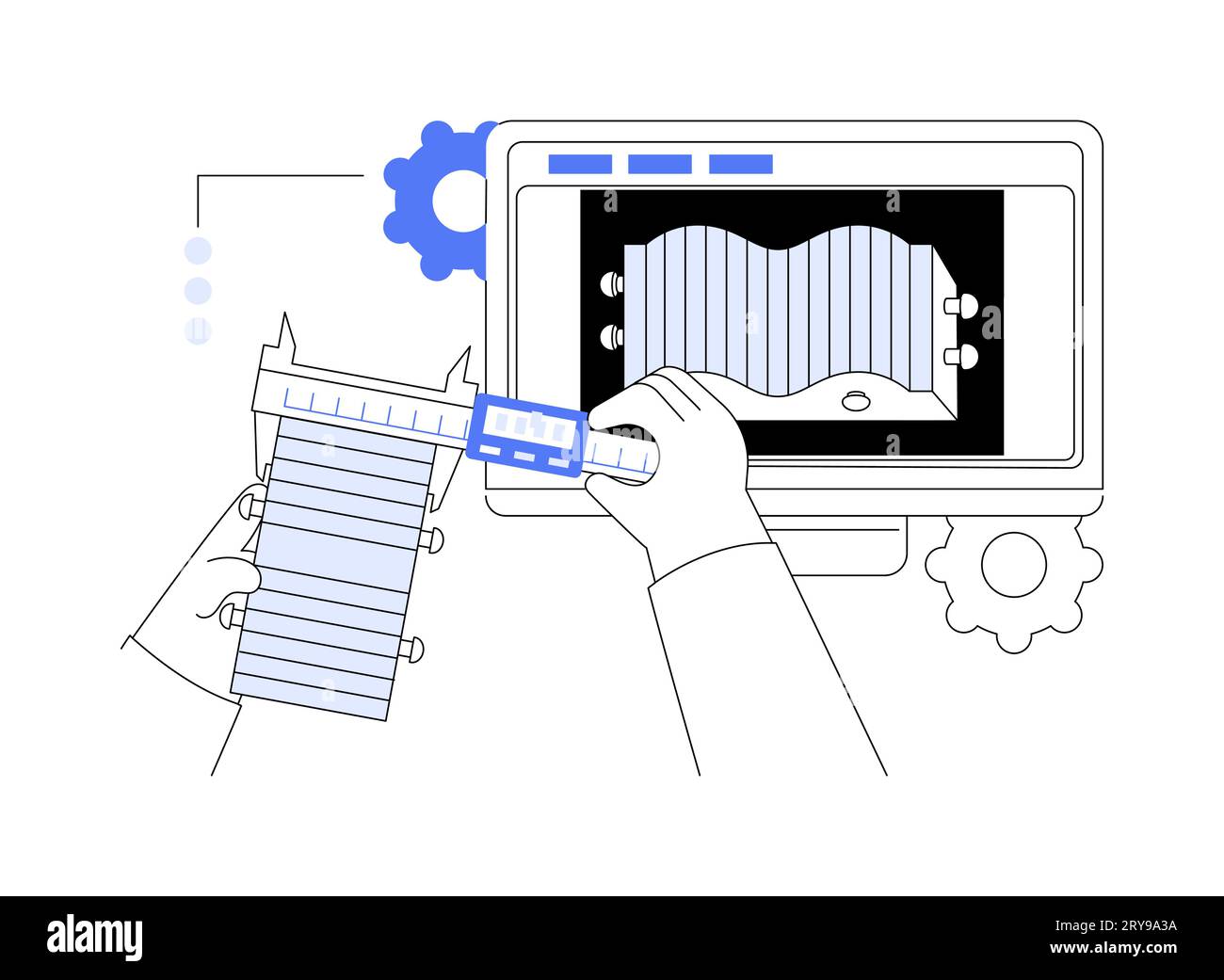 3D printing prototyping abstract concept vector illustration Stock ...