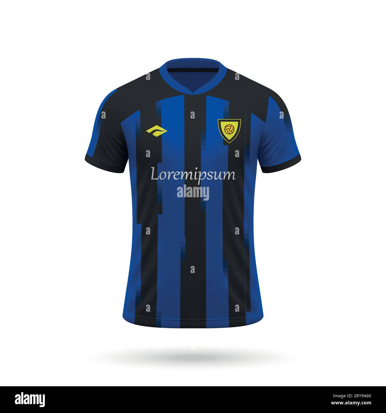 3d realistic soccer jersey in Inter style, shirt template for football ...