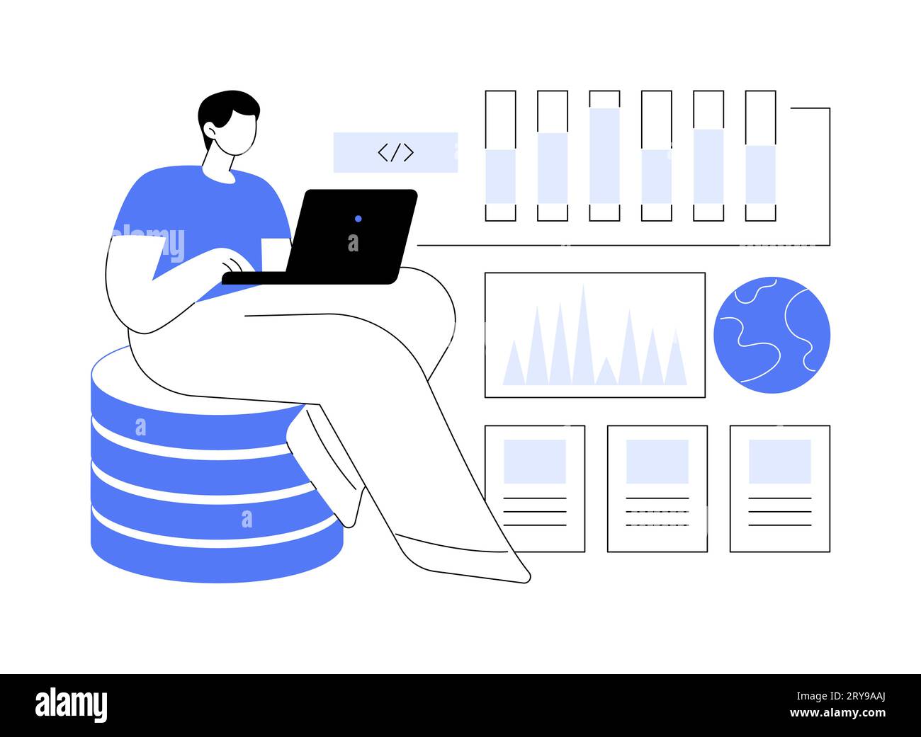 Business intelligence developer abstract concept vector illustration ...
