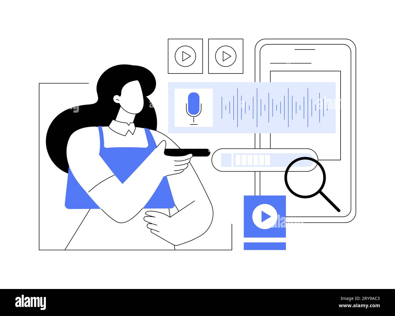 Voice search abstract concept vector illustration Stock Vector Image ...