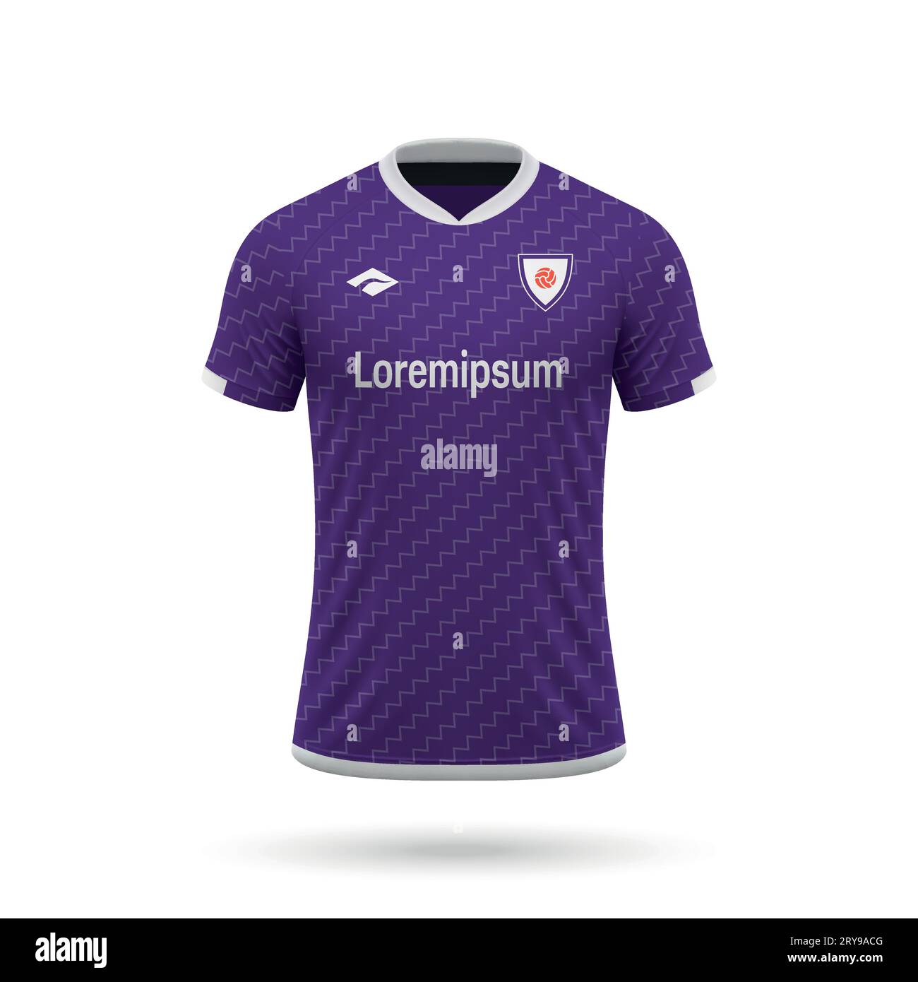 3d realistic soccer jersey in Fiorentina style, shirt template for ...
