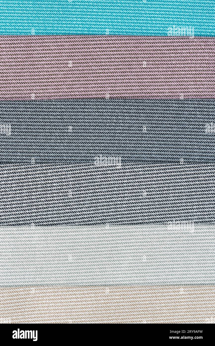 Multi color fabric texture samples Stock Photo - Alamy