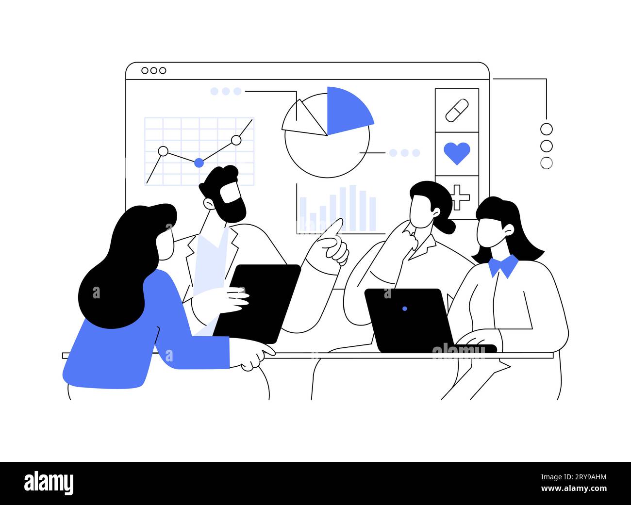 Healthcare big data abstract concept vector illustration Stock Vector ...