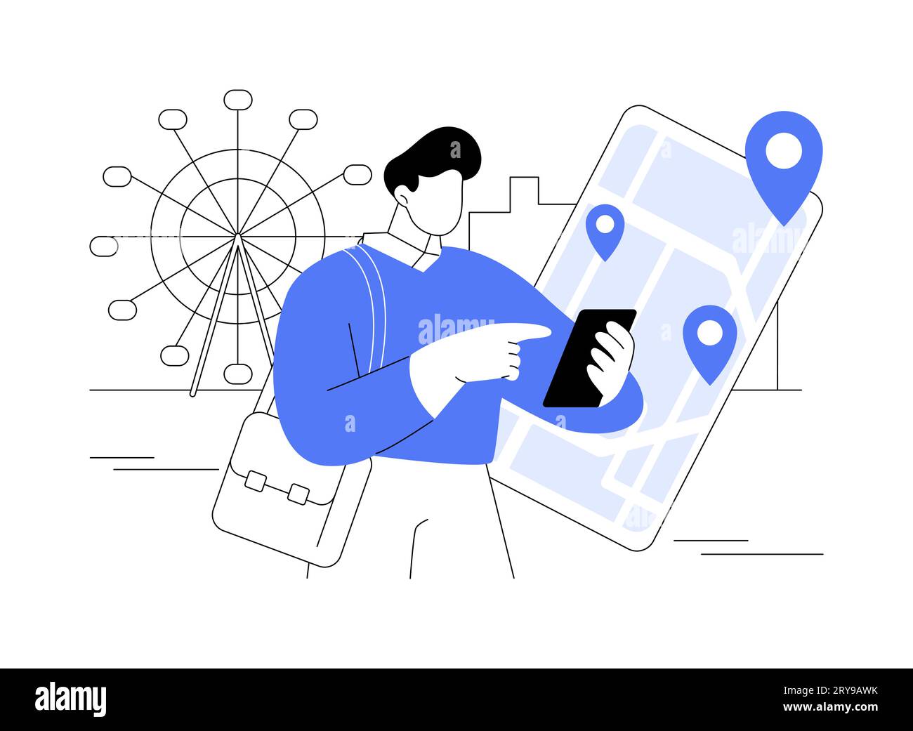 Location tracking abstract concept vector illustration Stock Vector ...