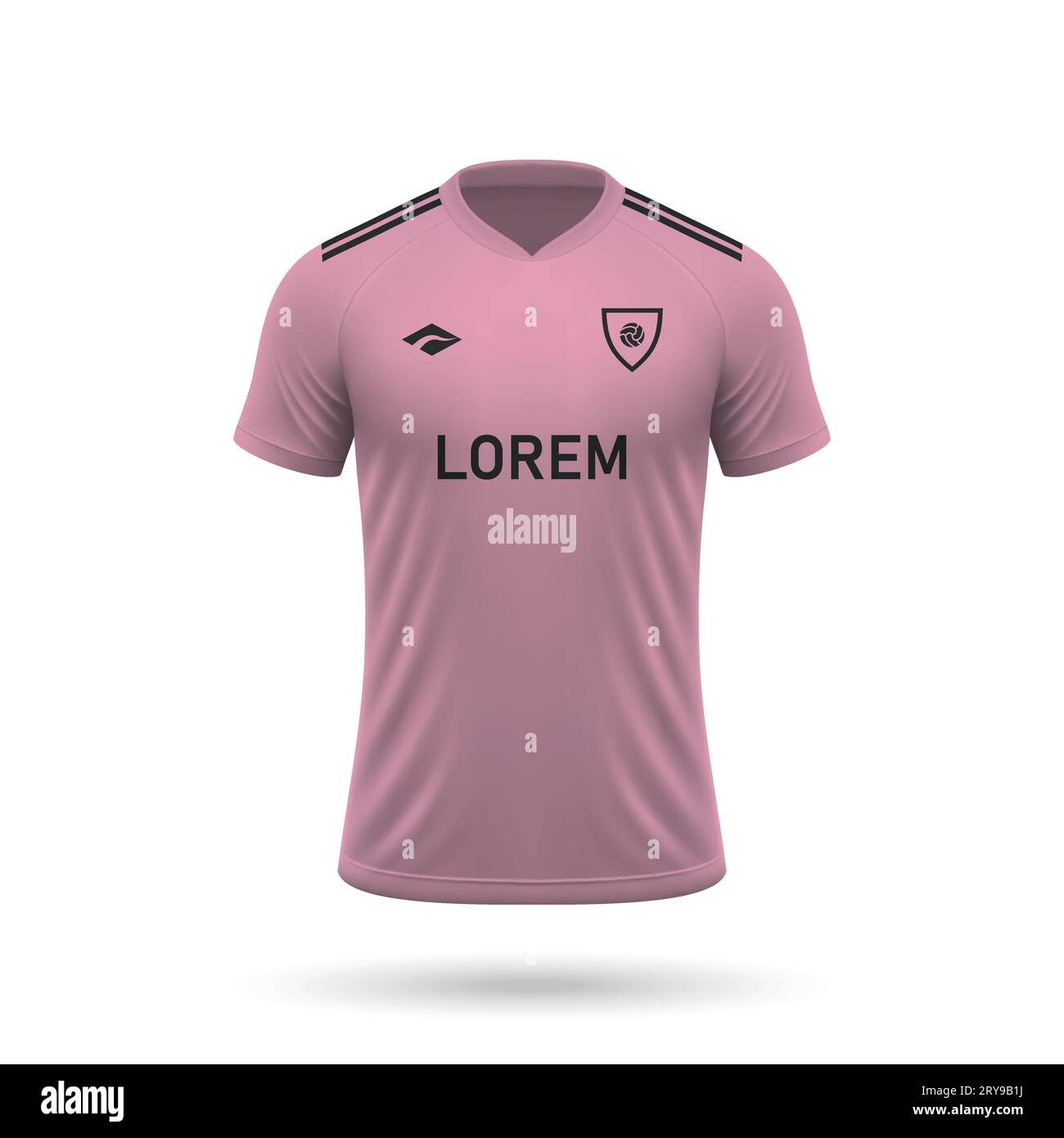 3d realistic soccer jersey in Inter Miami style, shirt template for ...