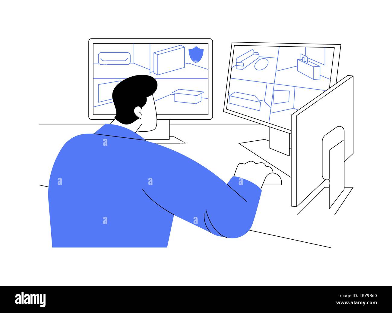 Security cameras abstract concept vector illustration Stock Vector ...