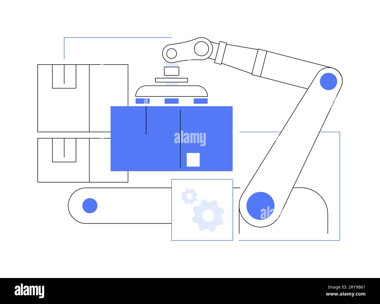 Automated sortation systems abstract concept vector illustration Stock ...