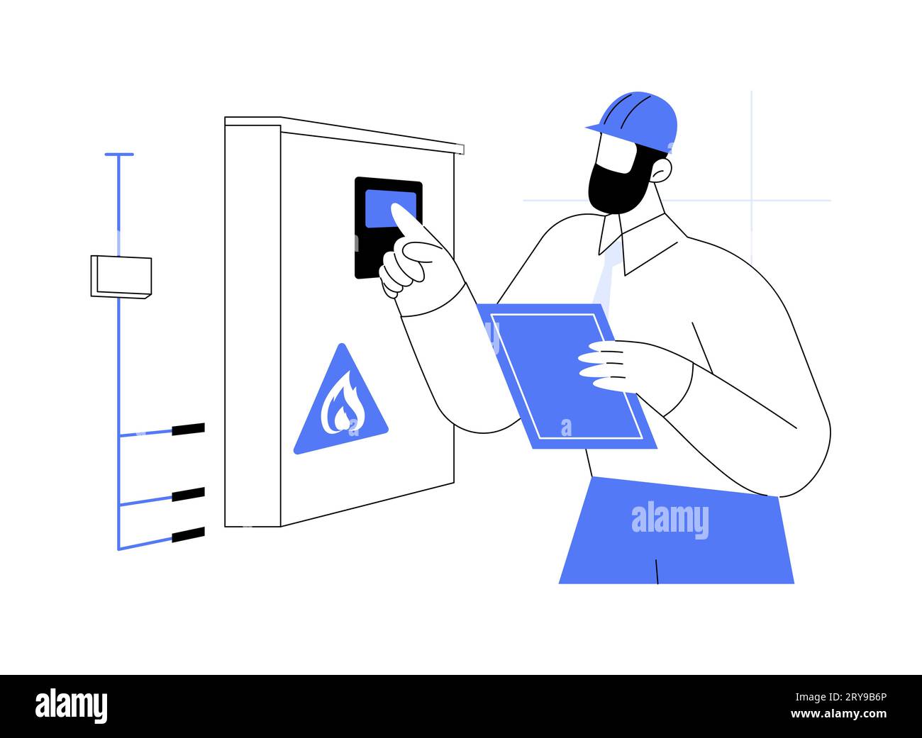 Fire alarm system abstract concept vector illustration Stock Vector ...