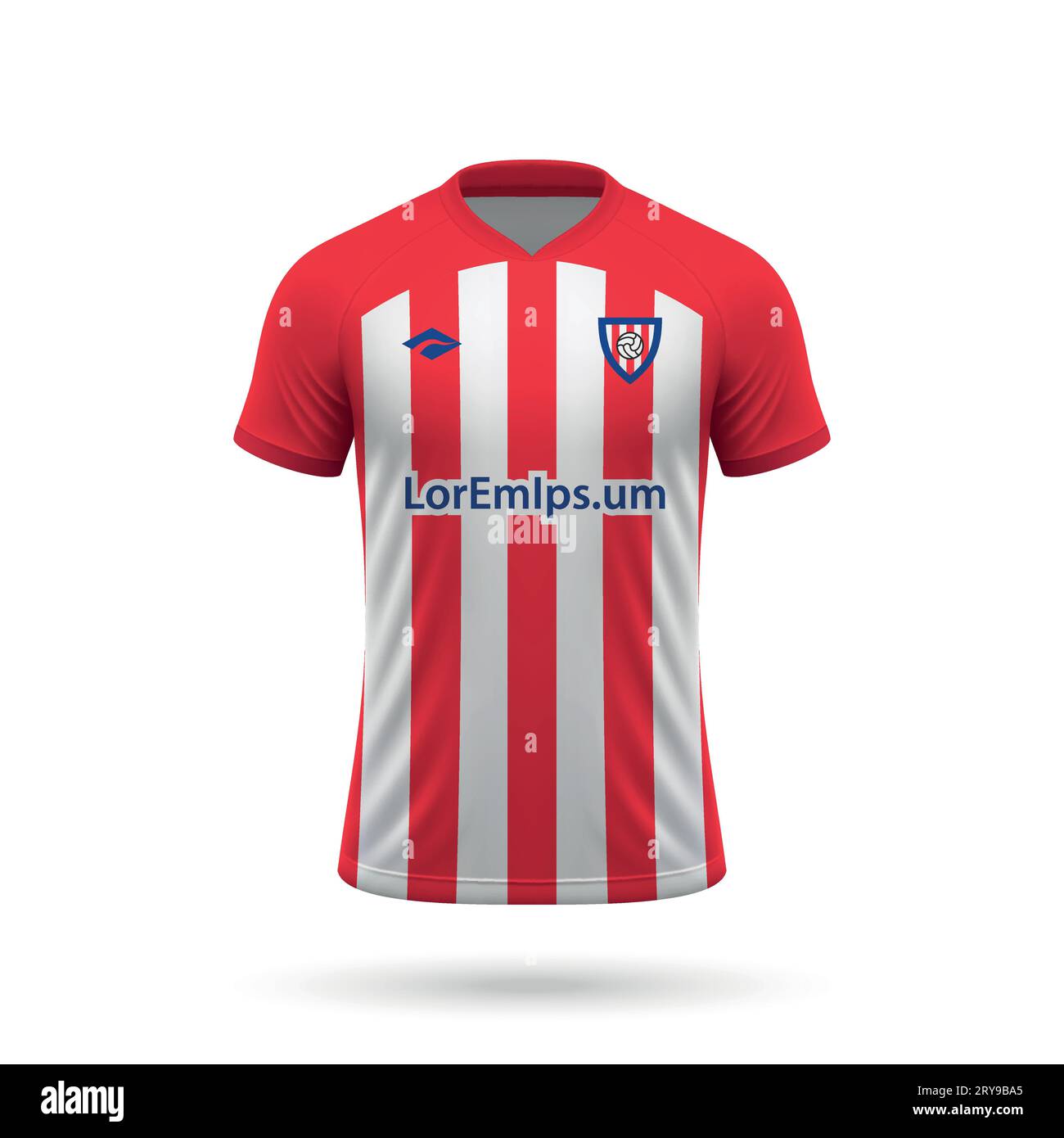 3d realistic soccer jersey in Atletico style, shirt template for ...