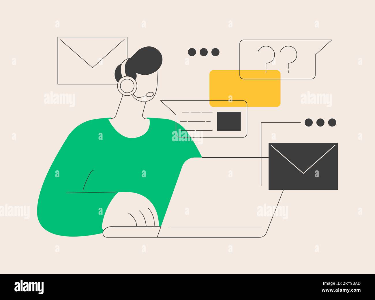 Contact us abstract concept vector illustration Stock Vector Image ...