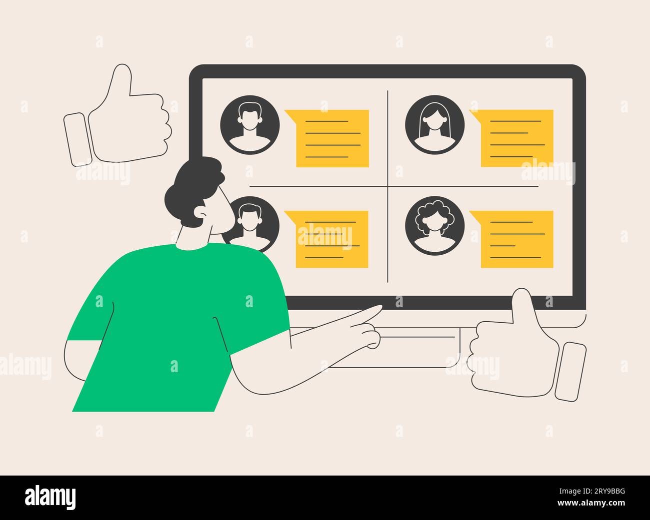 Clients abstract concept vector illustration Stock Vector Image & Art ...