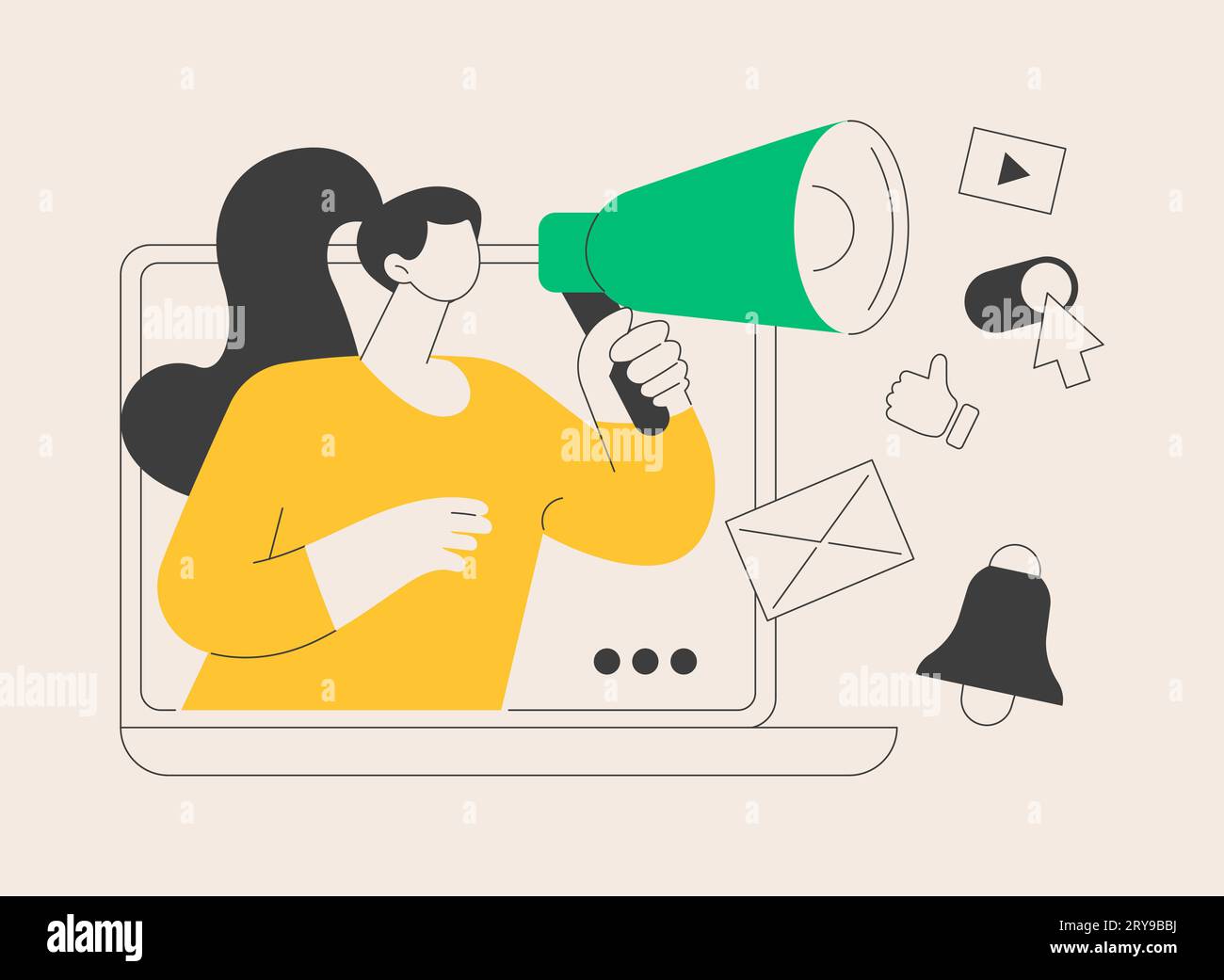 Follow us abstract concept vector illustration Stock Vector Image & Art ...