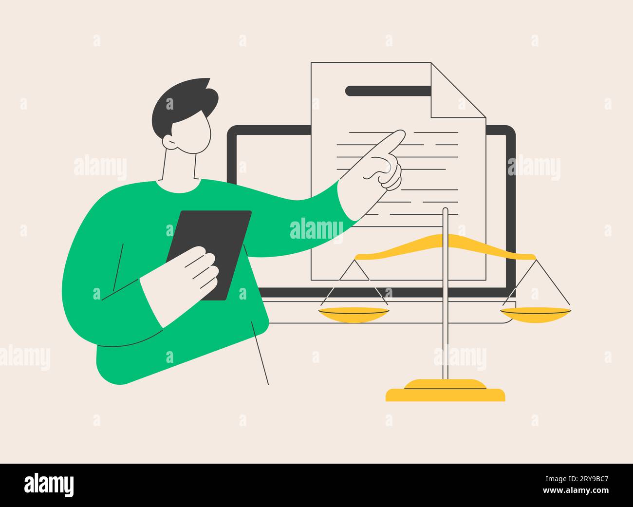 Legal notice abstract concept vector illustration Stock Vector Image ...