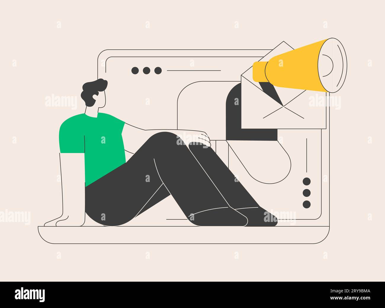 Newsletter abstract concept vector illustration Stock Vector Image ...