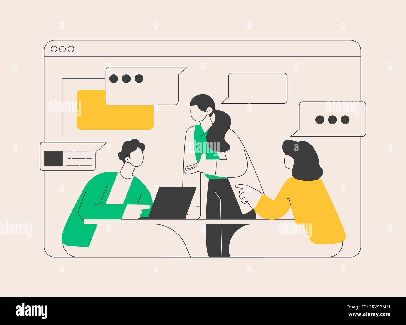 Discussion abstract concept vector illustration Stock Vector Image ...