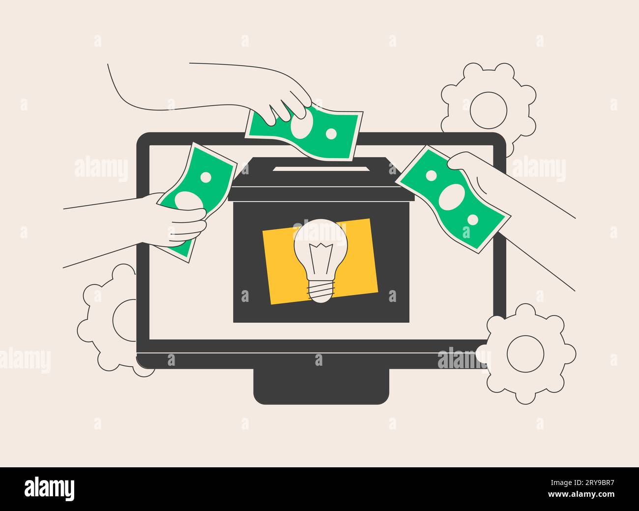 Donation abstract concept vector illustration Stock Vector Image & Art ...