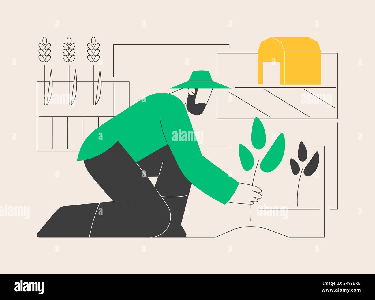 Natural farming abstract concept vector illustration Stock Vector Image ...