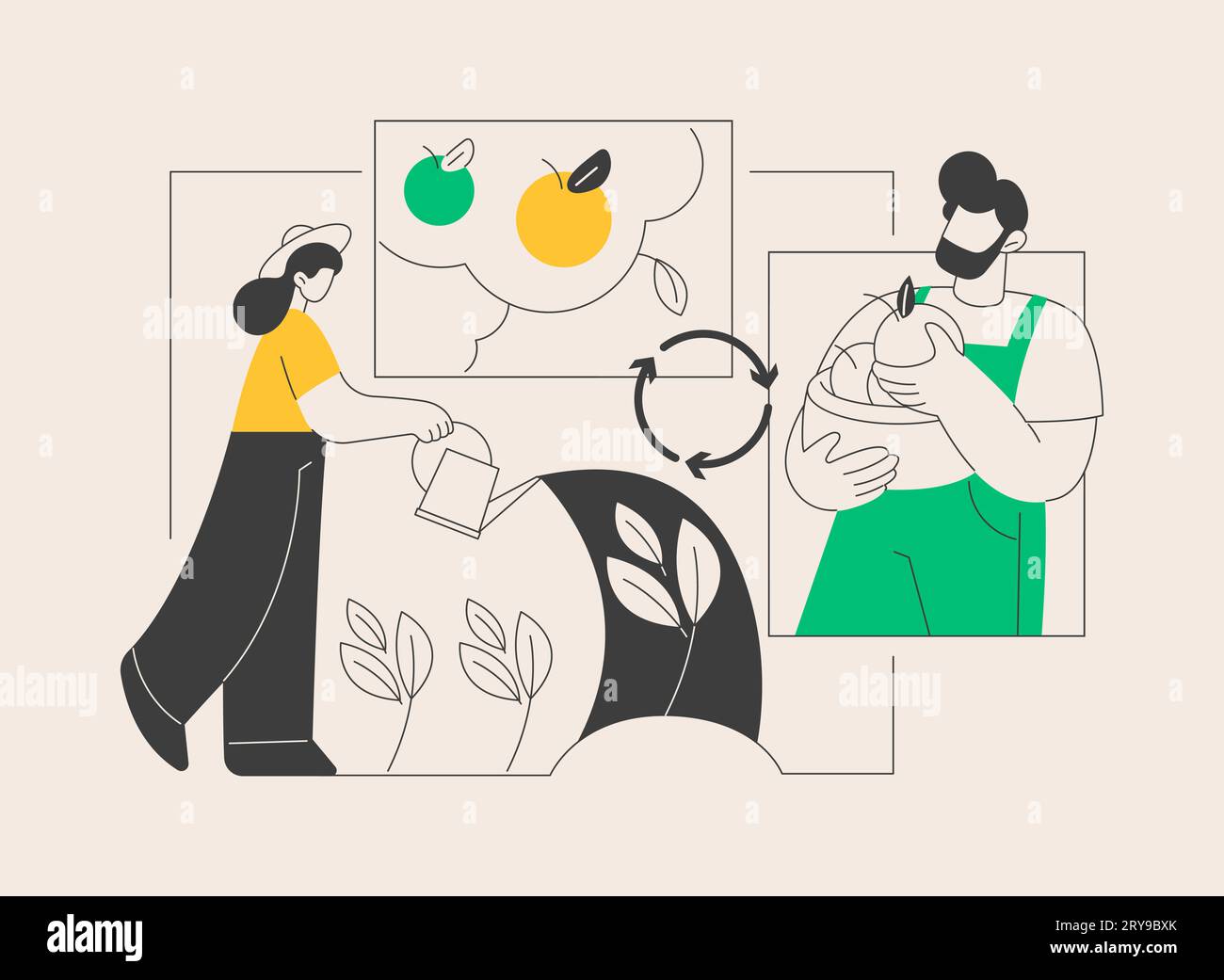 Biological cycle abstract concept vector illustration Stock Vector ...